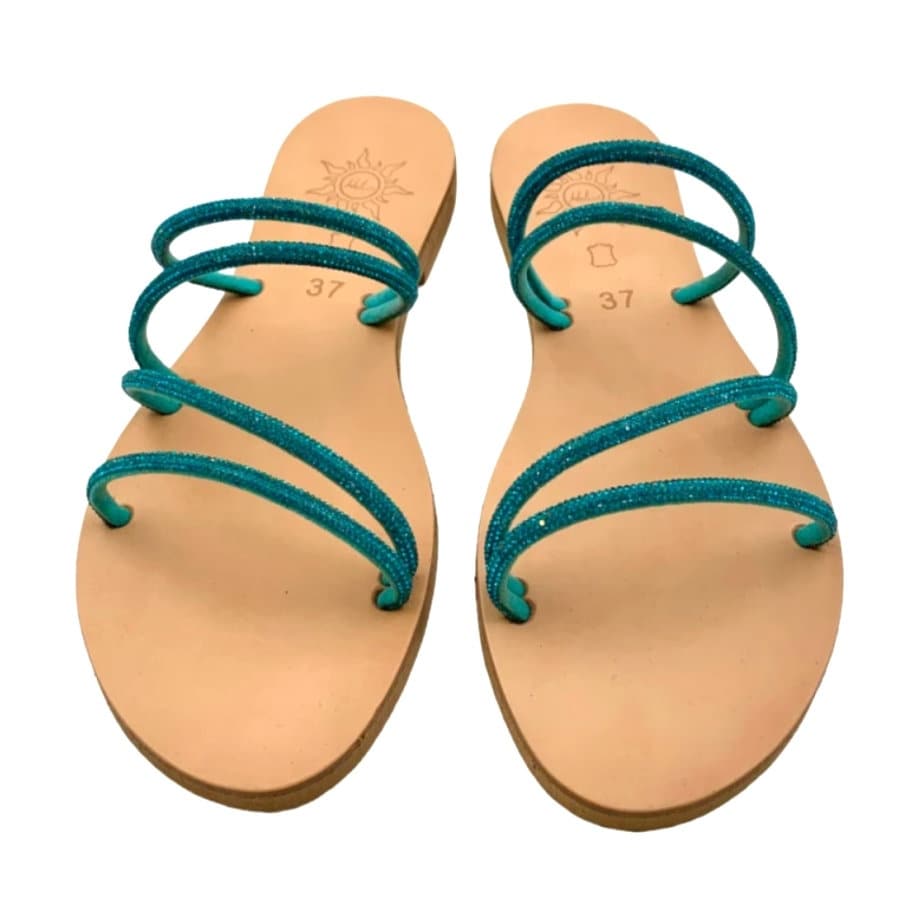 Rhinestone Sandals Gladiator Sandals Flat Decorated Sandals for Bride ...