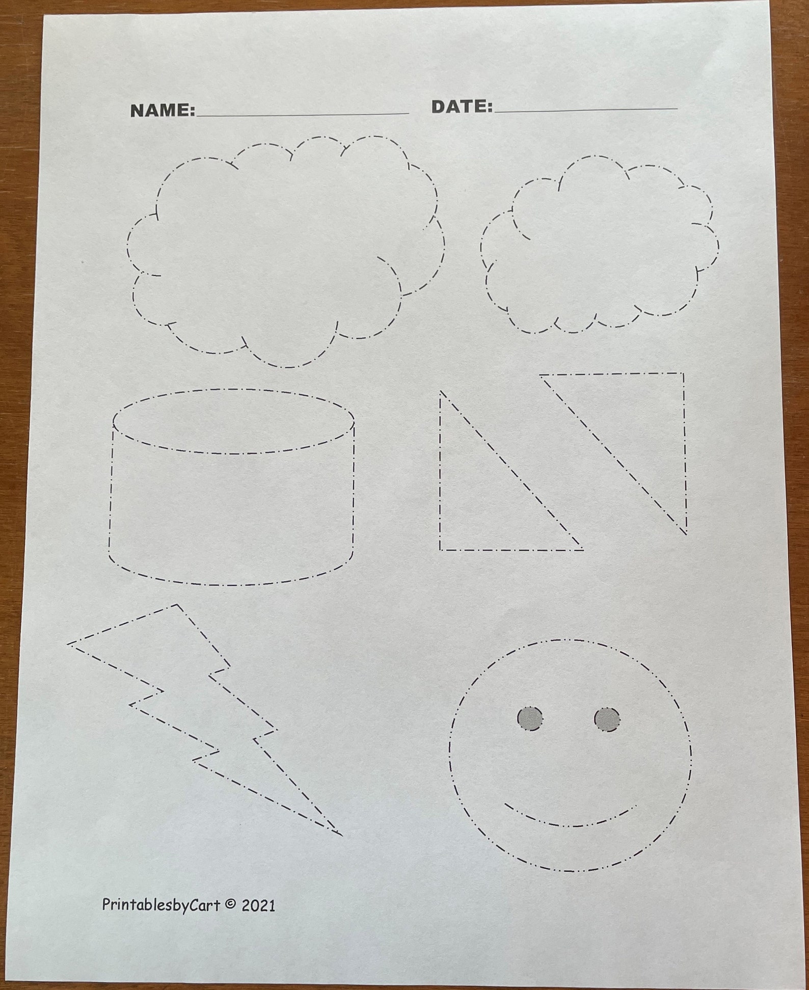 Traceable Shapes Set, Printable Shapes, Pre-k/homeschool Shapes Set ...
