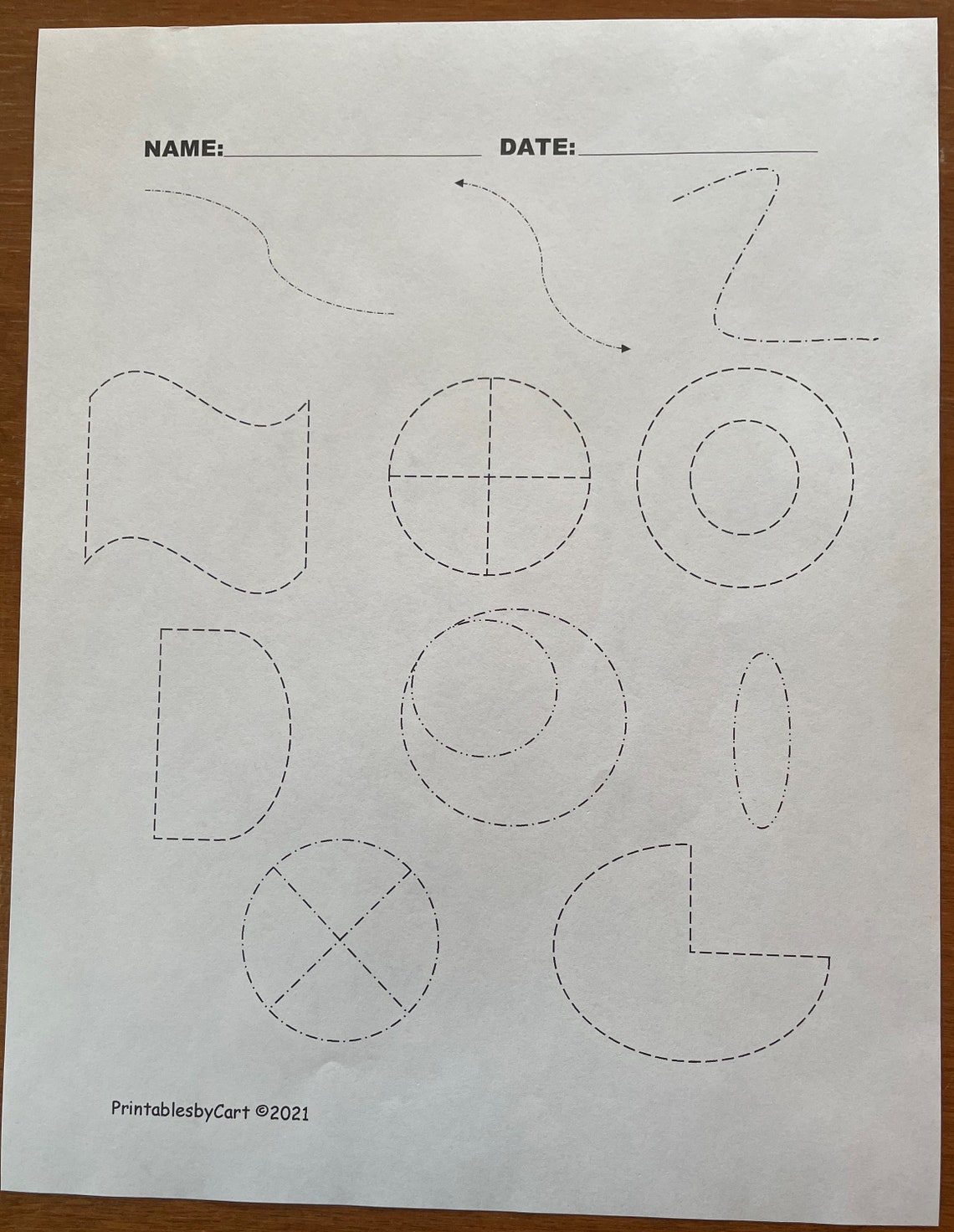 Traceable Shapes Set, Printable Shapes, Pre-k/homeschool Shapes Set ...