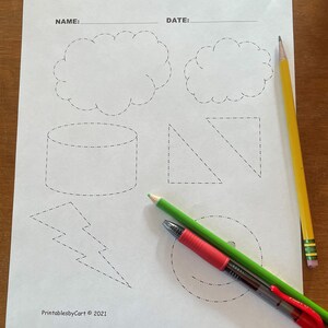 Traceable Shapes Set, Printable Shapes, Pre-k/homeschool Shapes Set ...