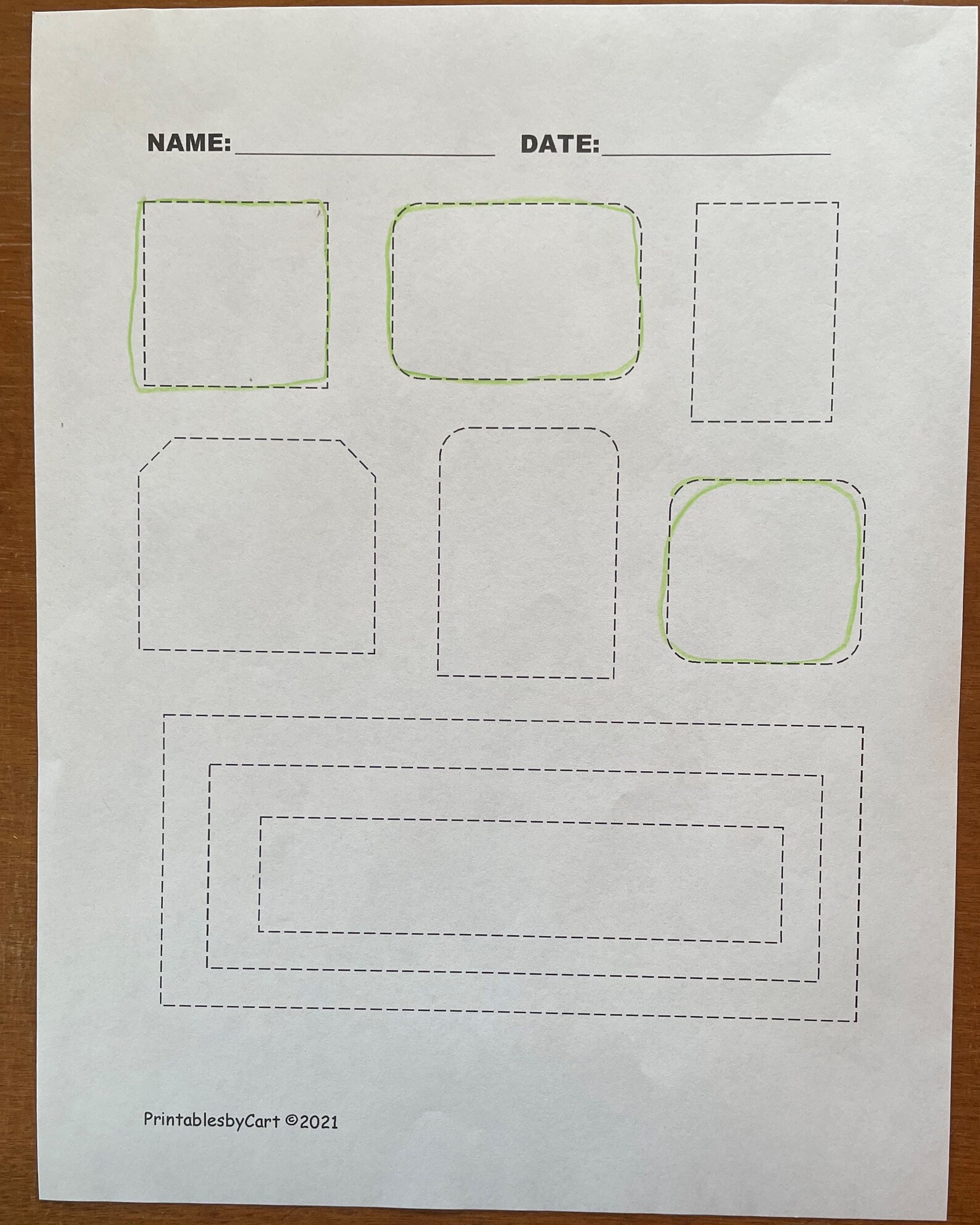 Traceable Shapes Set, Printable Shapes, Pre-k/homeschool Shapes Set ...
