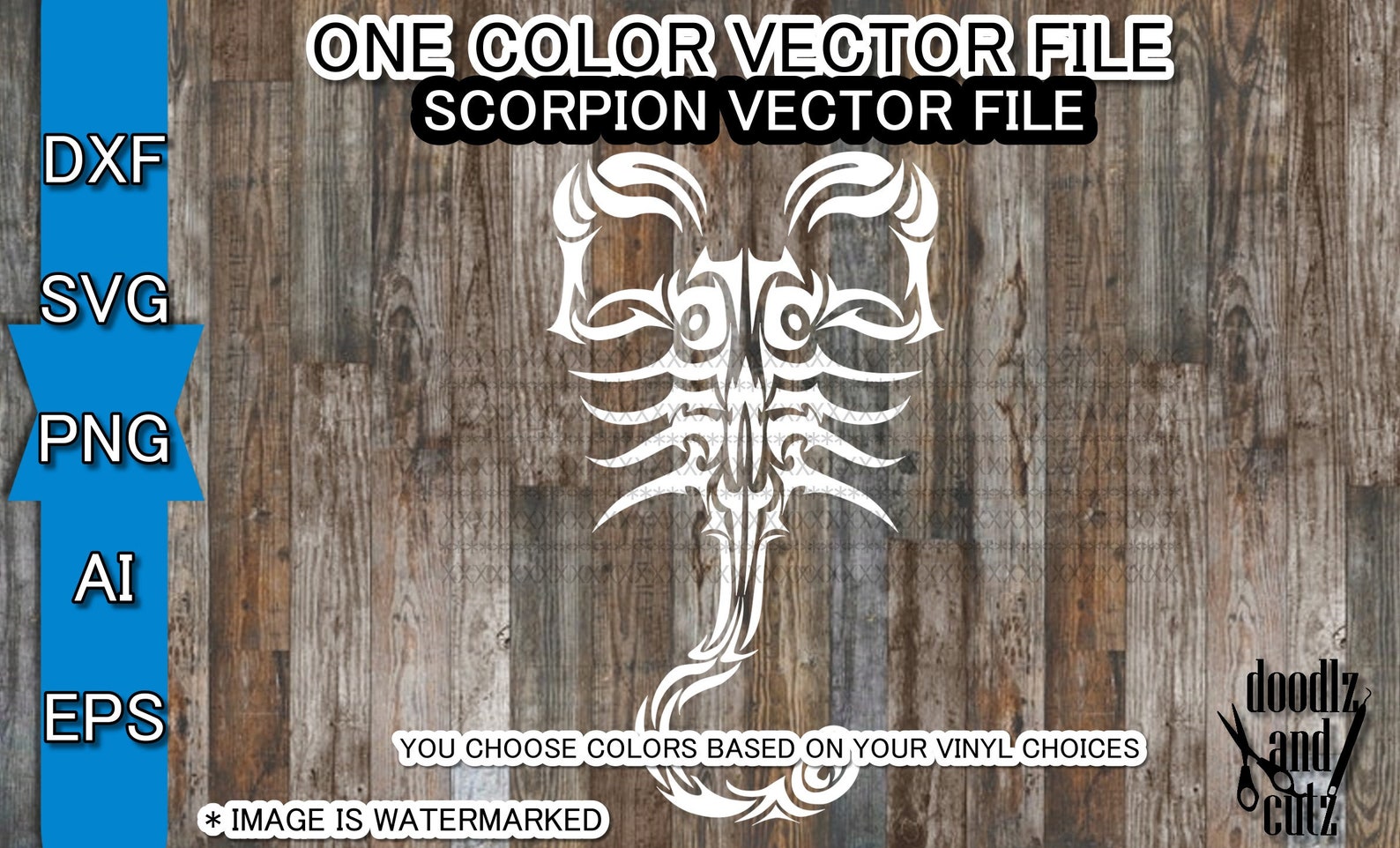 Scorpion SVG Cutting Vector File Png Svg Dxf Eps Ai File - Etsy