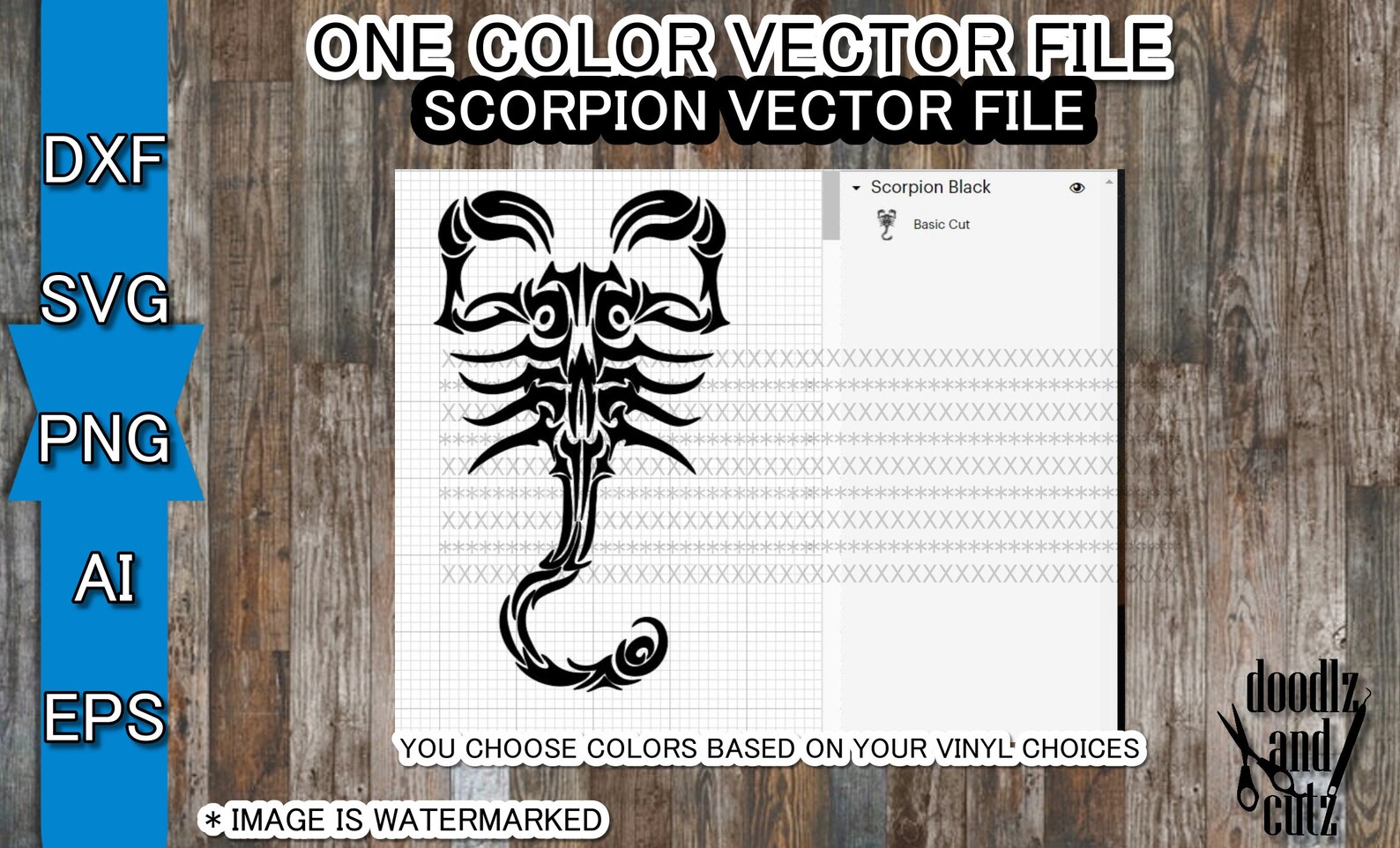 Scorpion SVG Cutting Vector File Png Svg Dxf Eps Ai File - Etsy