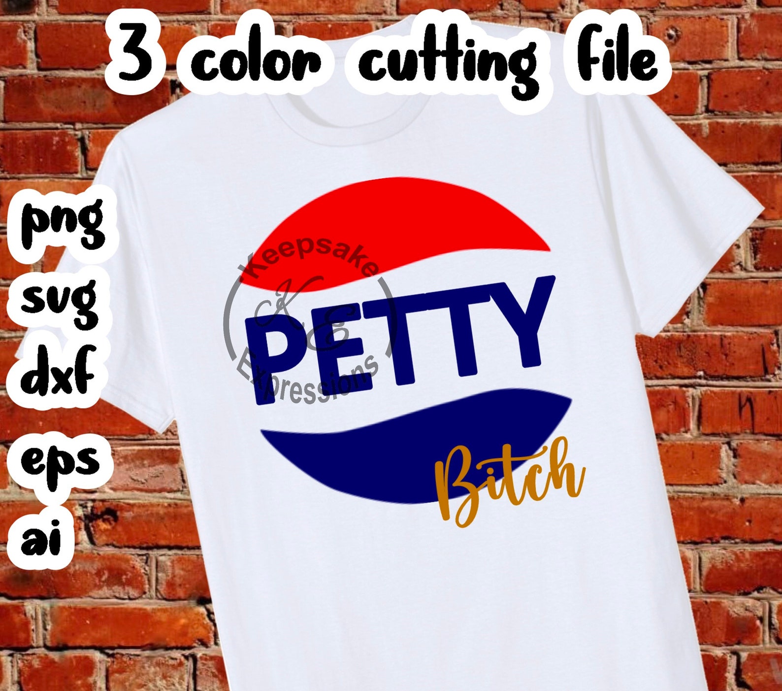 Petty Bitch Svg File Petty Bitch Cutting File in 5 Different | Etsy