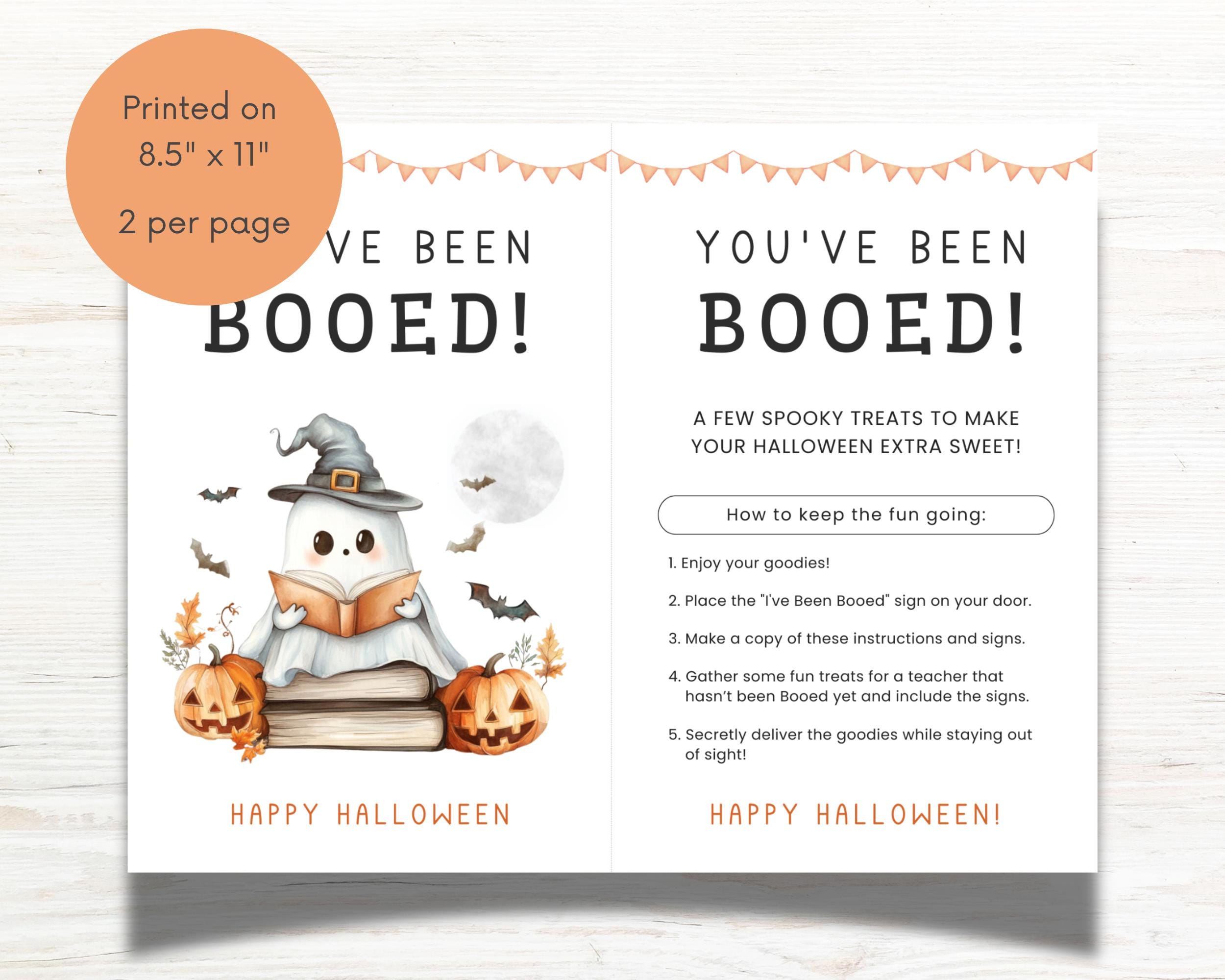 You've Been Booed Teachers Printable, Teacher Boo Basket, Crew, Tag ...