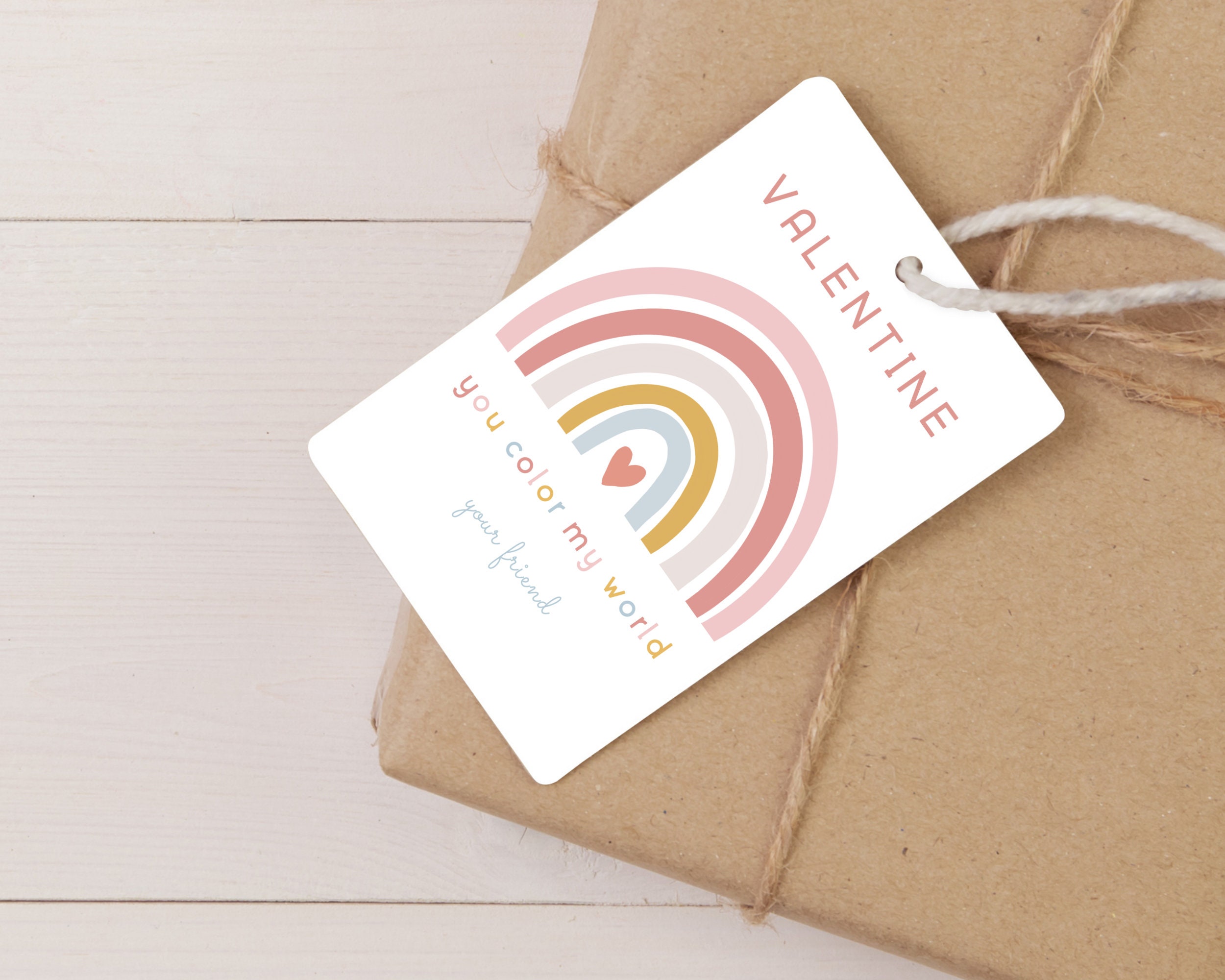 Rainbow Valentine's Day Printable Cards Valentine Cards - Etsy