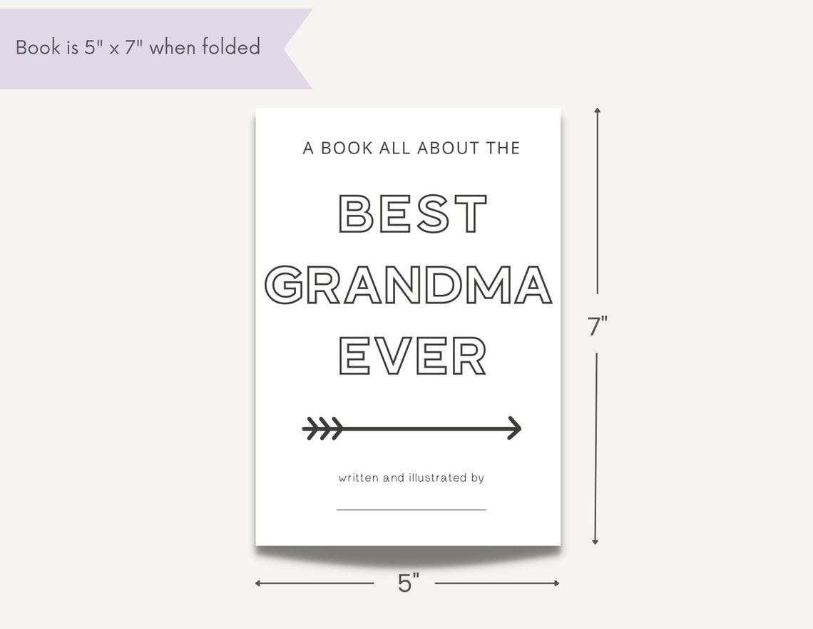 All About My Grandma Printable Book, Mother's Day Questionnaire ...