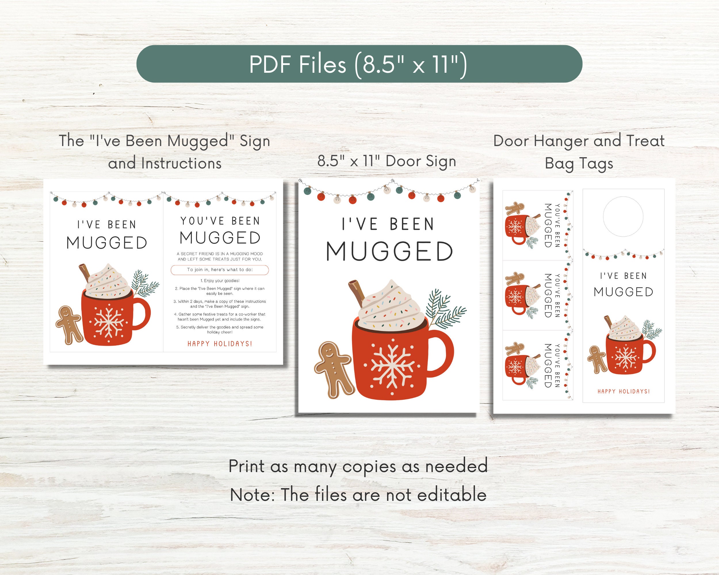 You've Been Mugged Office Printable, I've Been Mugged Coworker Game ...