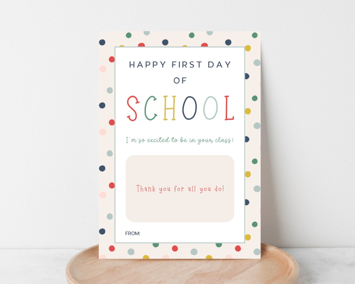Back to School Gift Card Holder First Day of School Card - Etsy