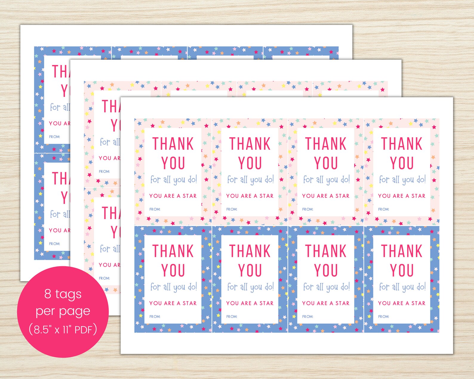 Printable Teacher Appreciation Gift Tag Cards Printable - Etsy