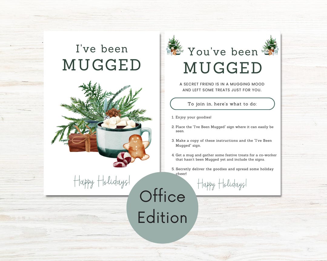 You've Been Mugged Office Printable, I've Been Mugged Coworker Game ...