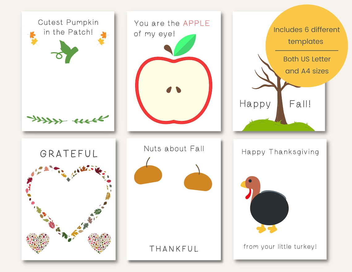 Fall Handprint Craft Bundle Thanksgiving Handprint Footprint - Etsy