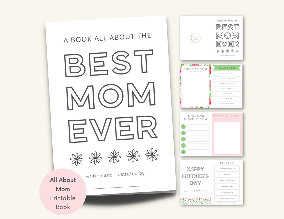 All About My Mom Printable Book, Mother's Day Questionnaire, Mom ...