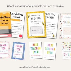 Teacher Appreciation Gift Card Holder PRINTABLE, Teacher Thank You Card ...