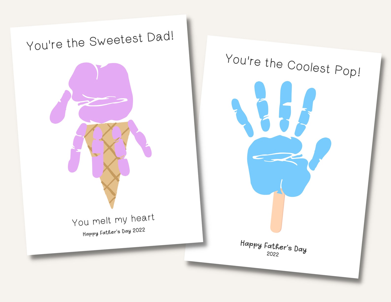 Father's Day Handprint Craft Printable Handprint Art for - Etsy