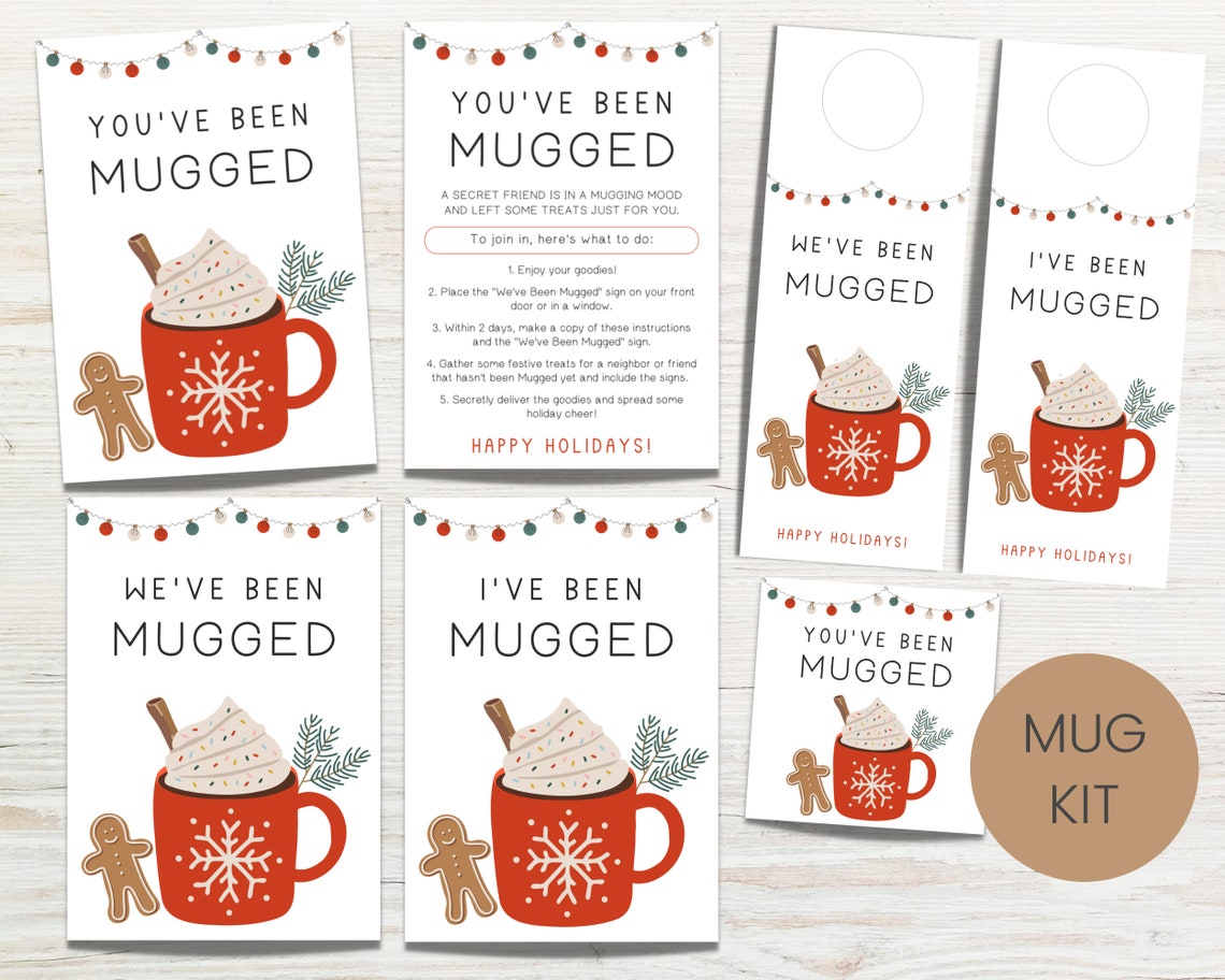 You've Been Mugged Christmas Printable We've Been - Etsy