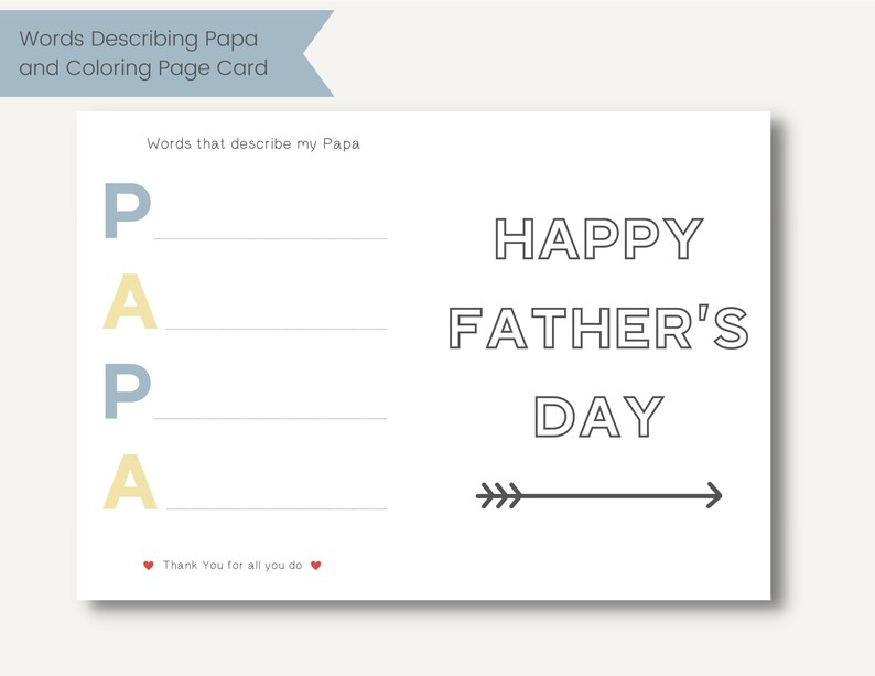 All About My Papa Printable Book Fathers Day Questionnaire - Etsy