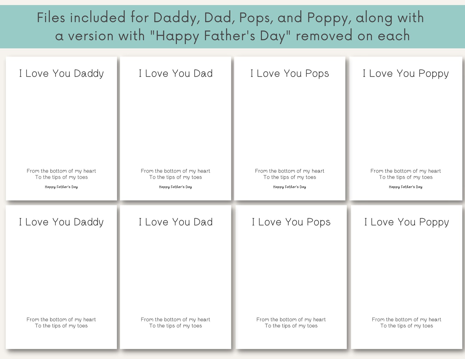 Father's Day Handprint Art Printable, I Love You Daddy, Footprint Gift ...