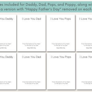 Father's Day Handprint Art Printable, I Love You Daddy, Footprint Gift ...