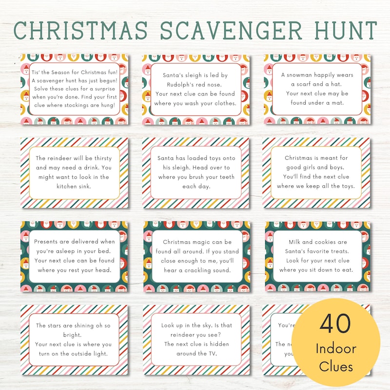 Christmas Scavenger Hunt - Etsy