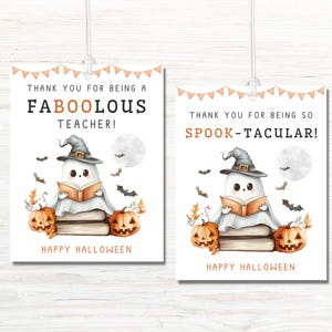 Faboolous Teacher Tag Printable, Spooktacular Teacher, Faboolous Ghost ...