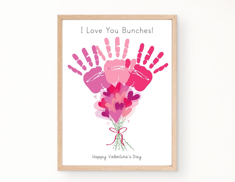 Valentines Handprint Craft, Valentine Art for Kids, Toddler Valentine ...