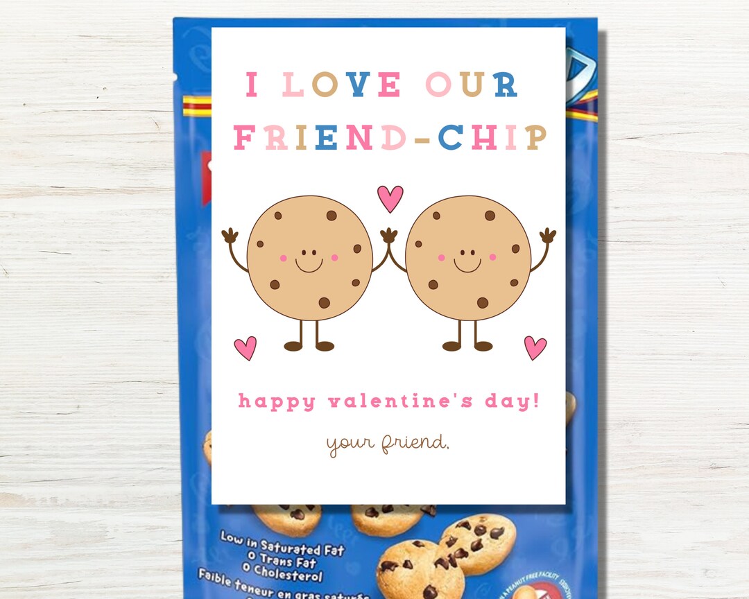 I Love Our Friend Chip Valentine Printable, Kids Valentines Cards ...