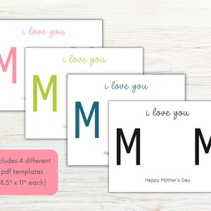 Mother's Day Handprint Art, I Love You, Happy Mothers Day Printable ...