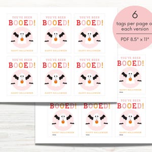 You've Been Booed Printable Tag, Halloween Treat Tag for Teacher, Boo ...