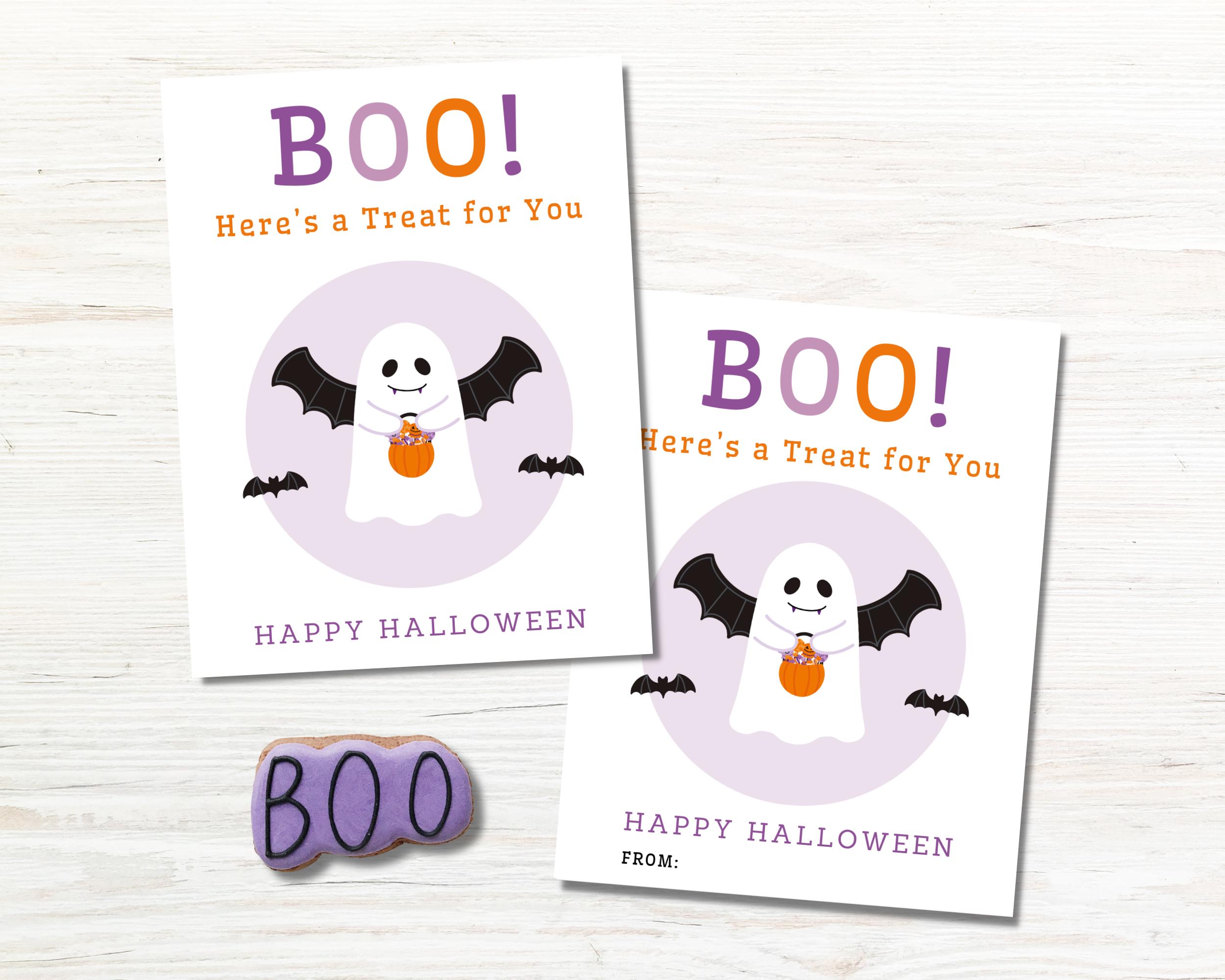 Boo Here's a Treat for You Tag Printable, Boo Bag Tag, Halloween Treat ...