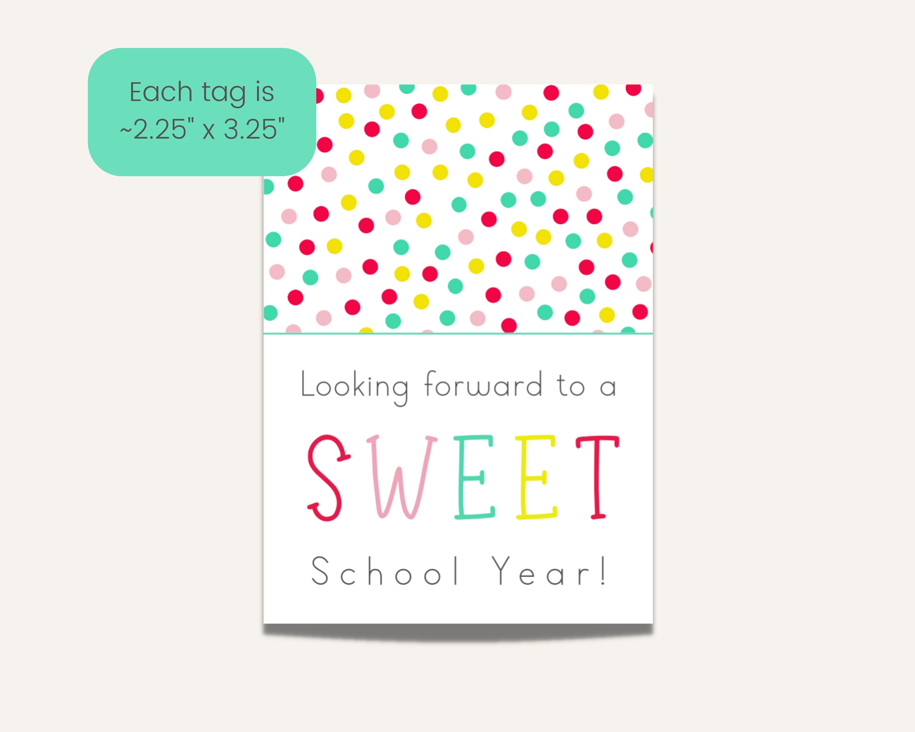 Back to School Gift Tag Printable Sweet Year Teacher Tag - Etsy