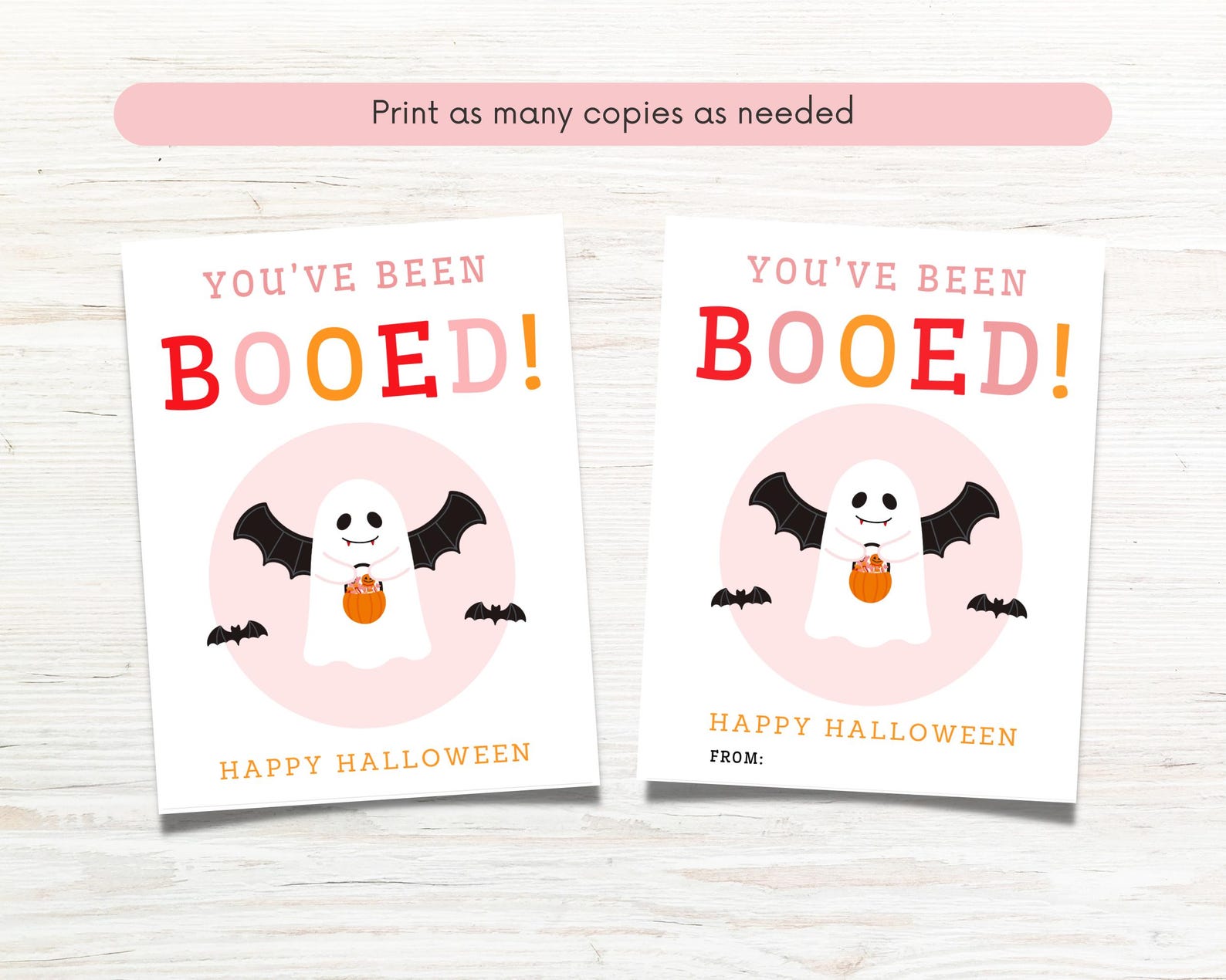 You've Been Booed Printable Tag, Halloween Treat Tag for Teacher, Boo ...