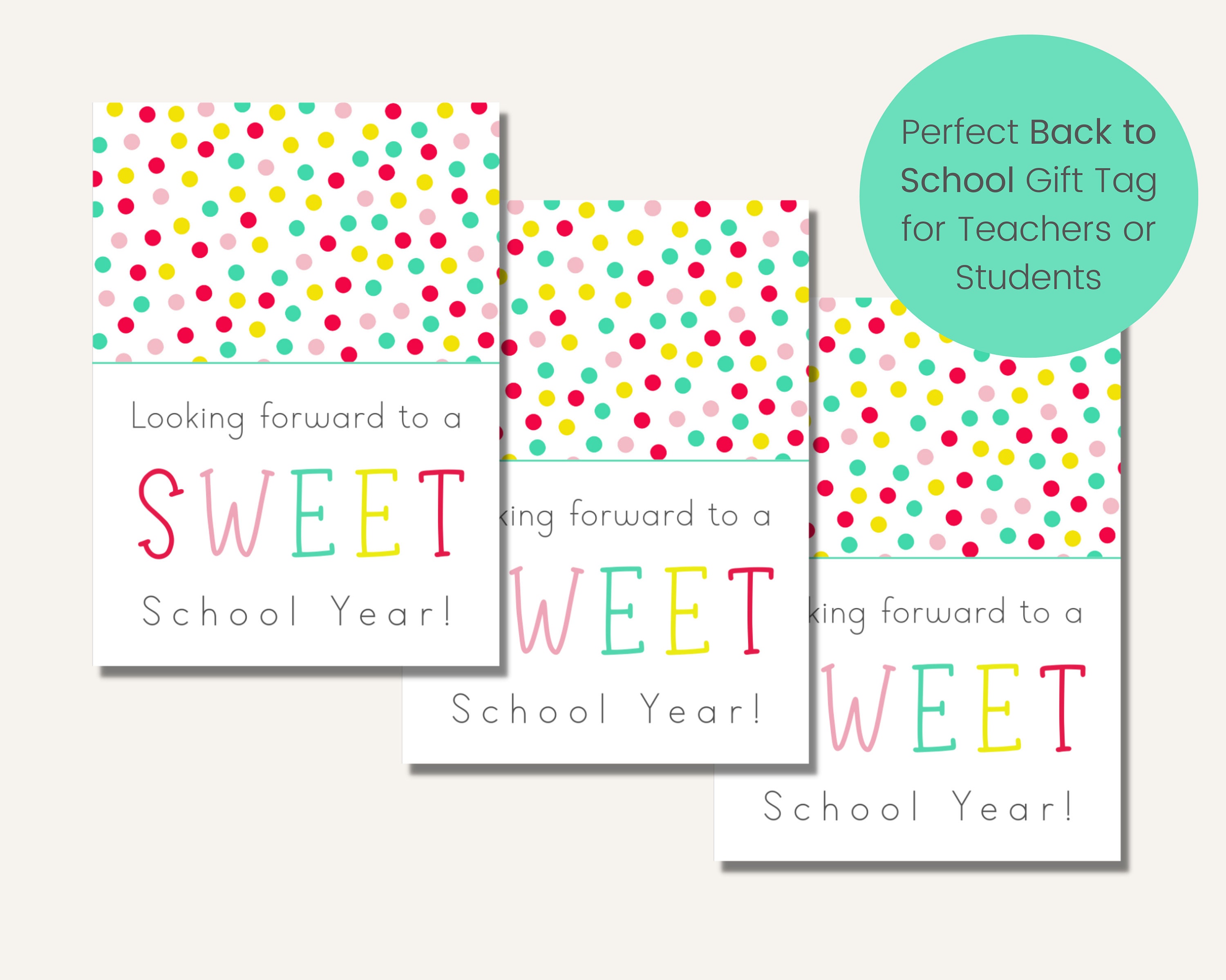 Back to School Gift Tag Printable Sweet Year Teacher Tag - Etsy