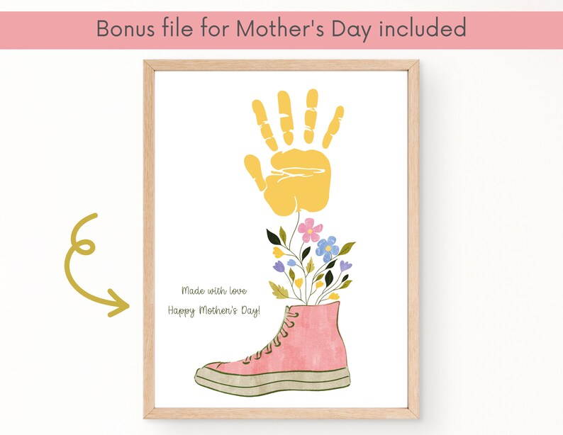 Mother's Day Handprint Craft Handprint Art for Mom - Etsy