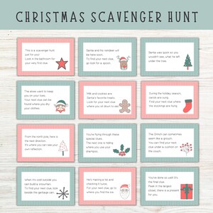 Indoor Christmas Treasure Hunt, Christmas Scavenger Hunt Printable for ...
