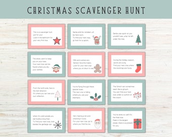 Christmas Indoor Scavenger Hunt for Kids 16 Christmas - Etsy
