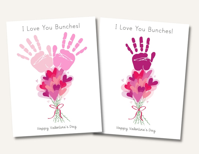 Valentines Handprint Craft, Valentine Art for Kids, Toddler Valentine ...