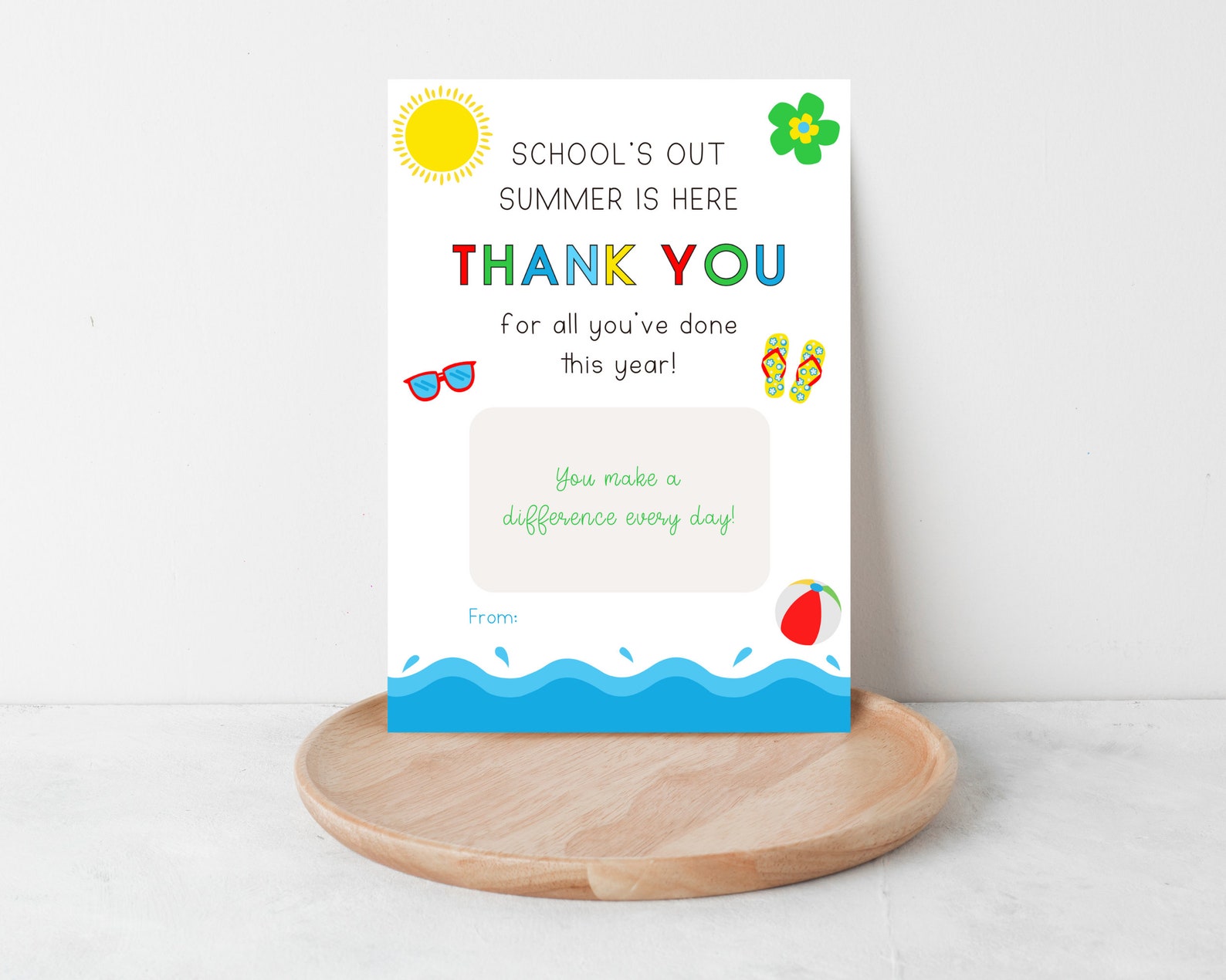 Teacher Appreciation PRINTABLE Gift Card Holder, All About Teacher, End ...