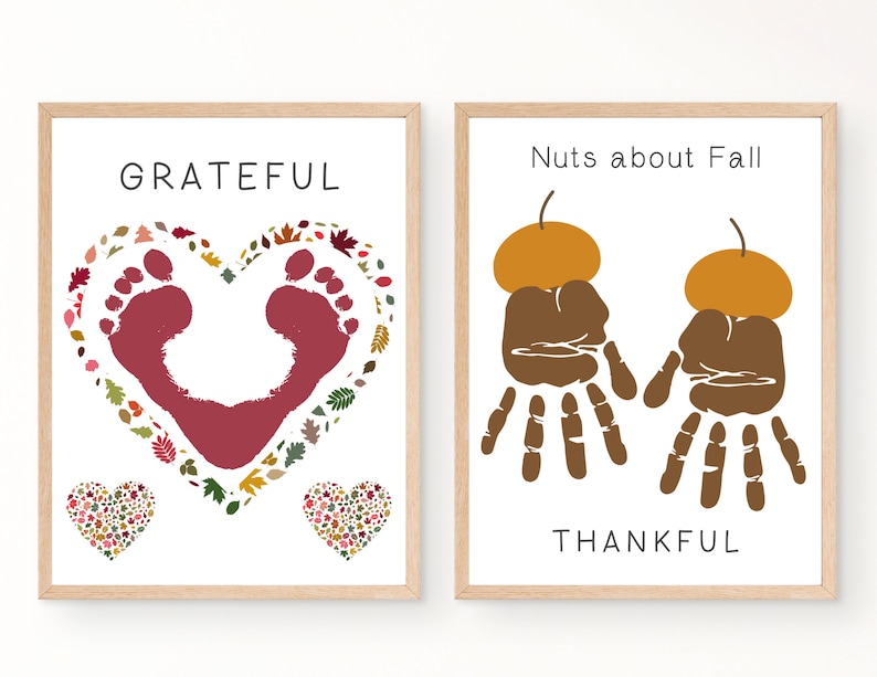 Fall Handprint Craft Bundle Thanksgiving Handprint Footprint - Etsy