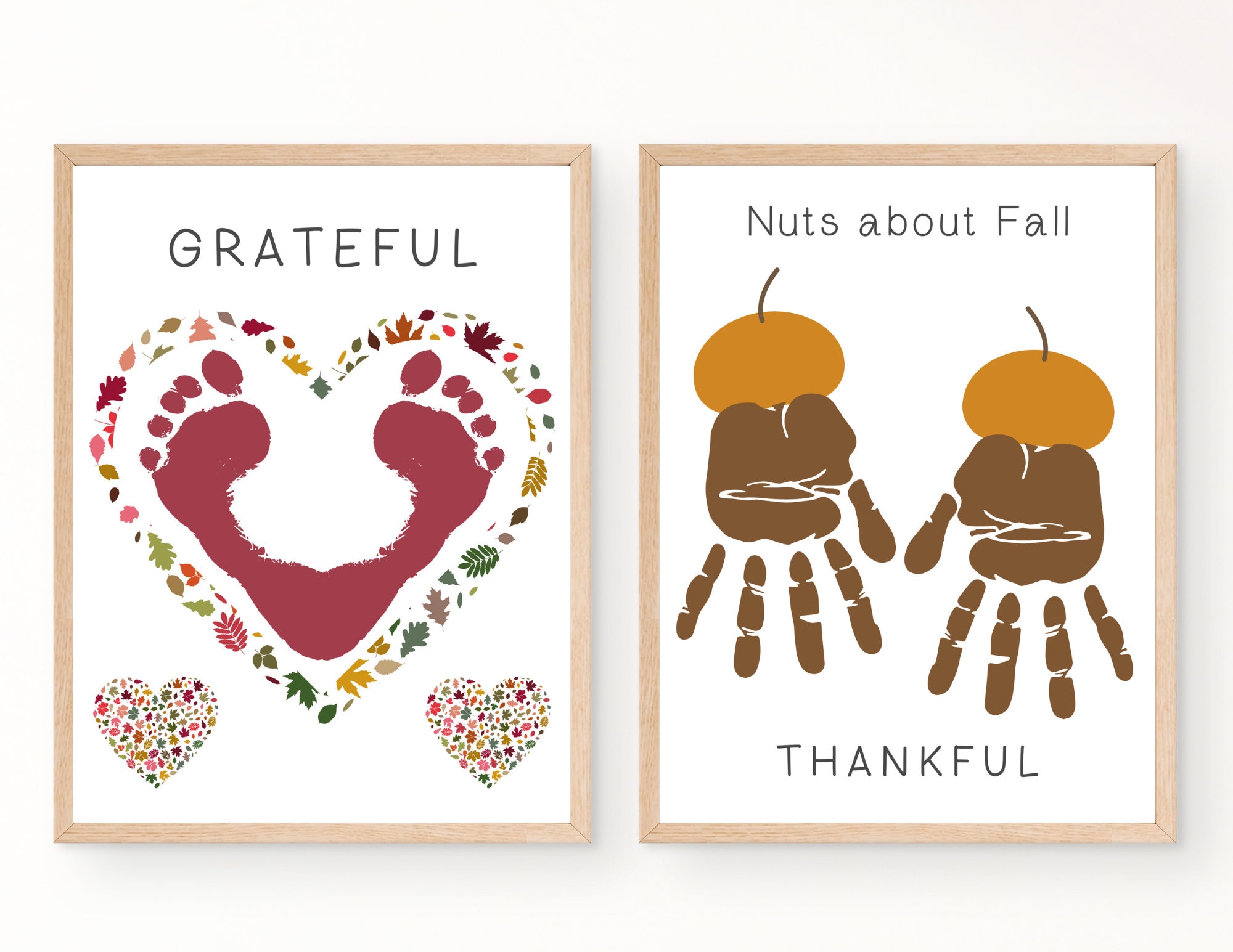 Fall Handprint Craft Bundle Thanksgiving Handprint Footprint - Etsy