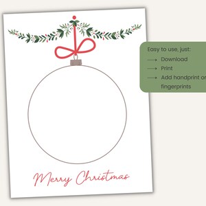Christmas Handprint Art, Printable Christmas Handprint Craft ...