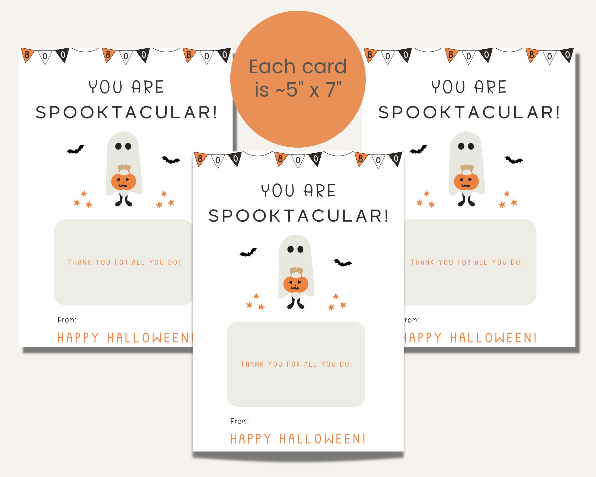 Halloween Gift Card Holder Printable, Halloween Thank You for Teacher ...