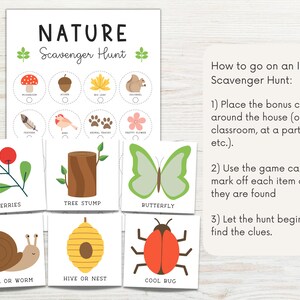 Nature Scavenger Hunt for Kids, Trail Hiking Camping Nature Walk ...