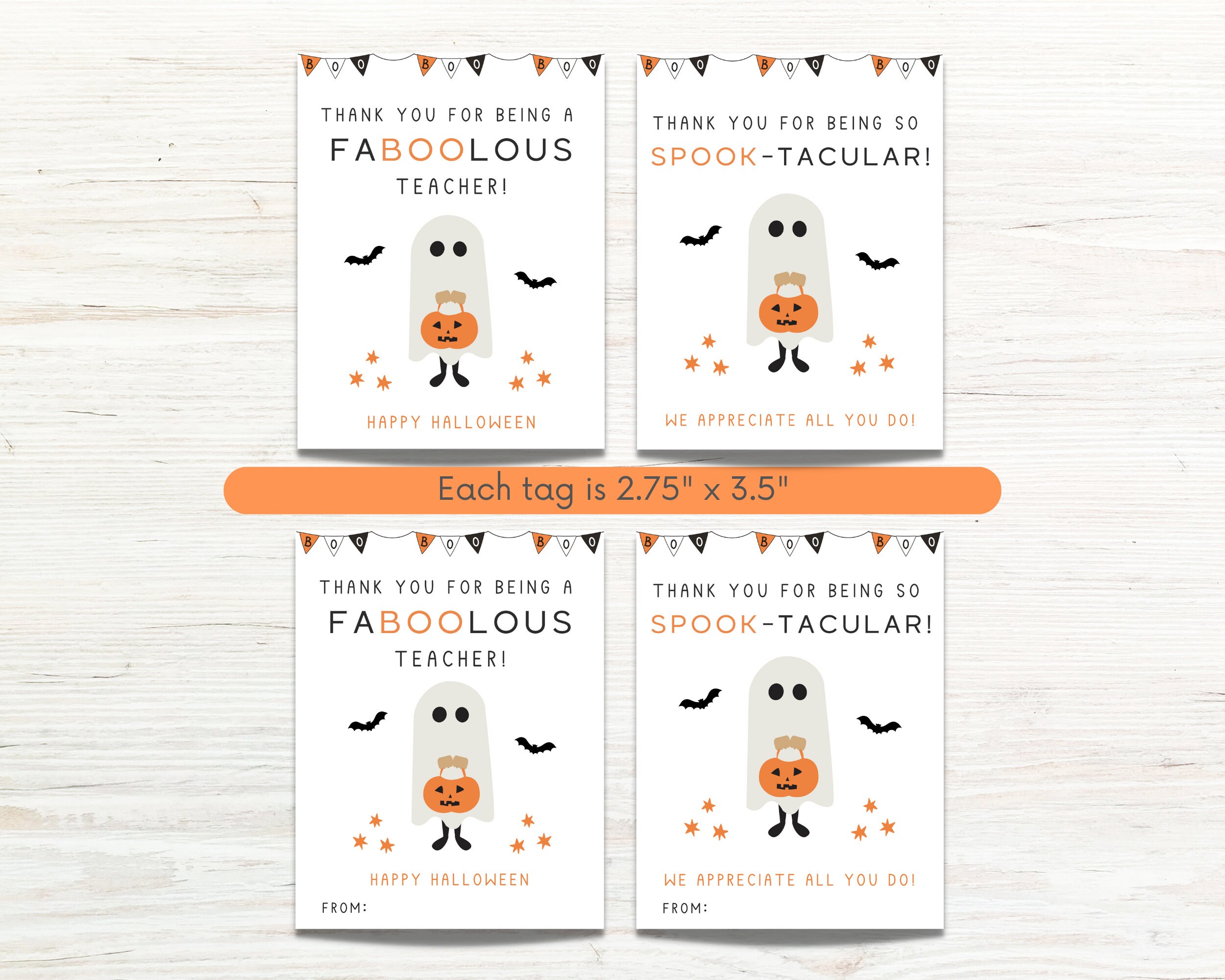 Faboolous Teacher Tag Printable, Spooktacular Teacher, Faboolous Gift ...