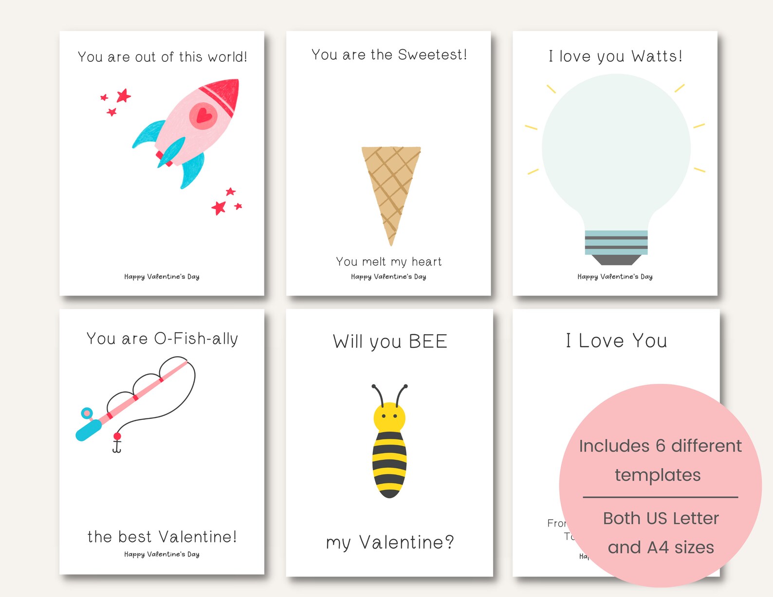 Valentines Handprint Craft Bundle, Valentine Art for Kids, Toddler ...