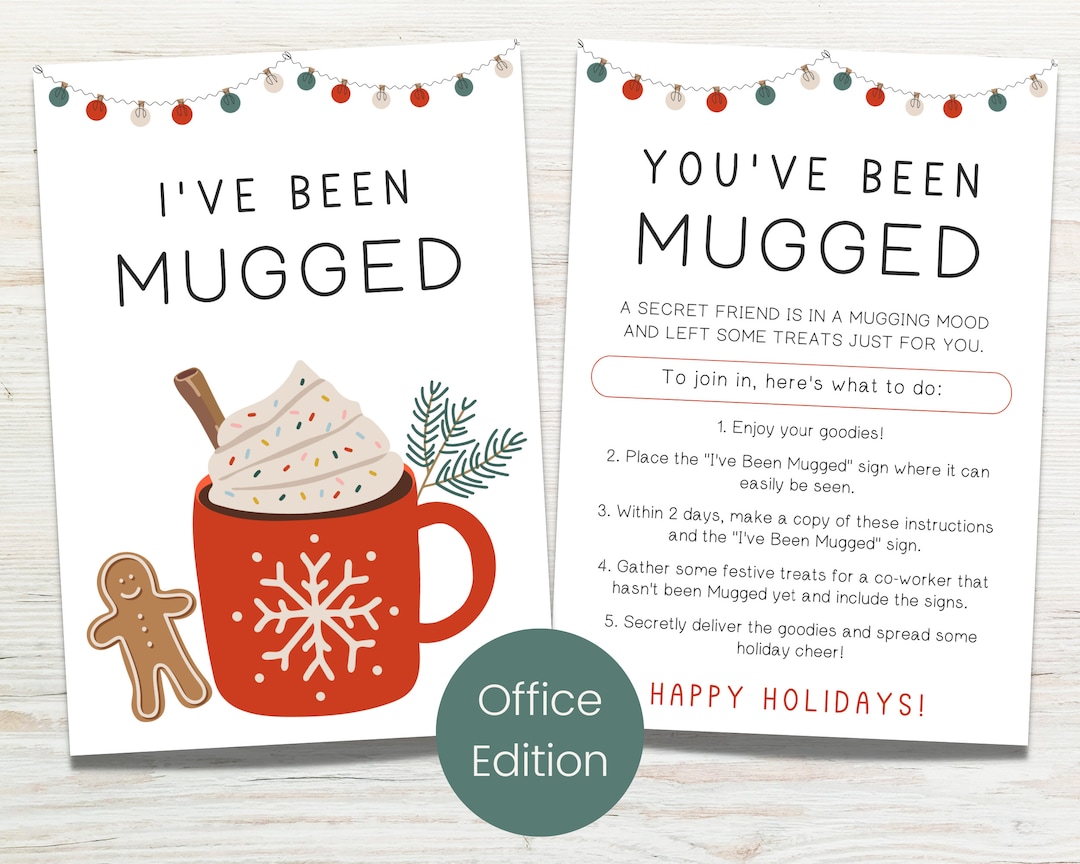 You've Been Mugged Office Printable I've Been Mugged - Etsy