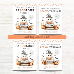 Faboolous Teacher Tag Printable, Spooktacular Teacher, Faboolous Ghost ...