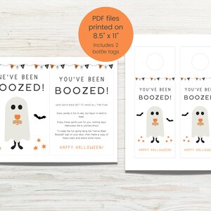 You've Been Boozed Printable Halloween Game, We've Been Boozed Kit ...