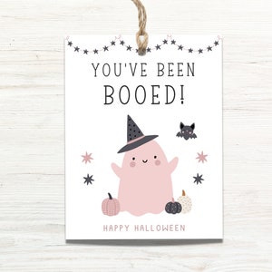 You've Been Booed Tag Printable, Boo Favor Tags, Halloween Treat Tag ...