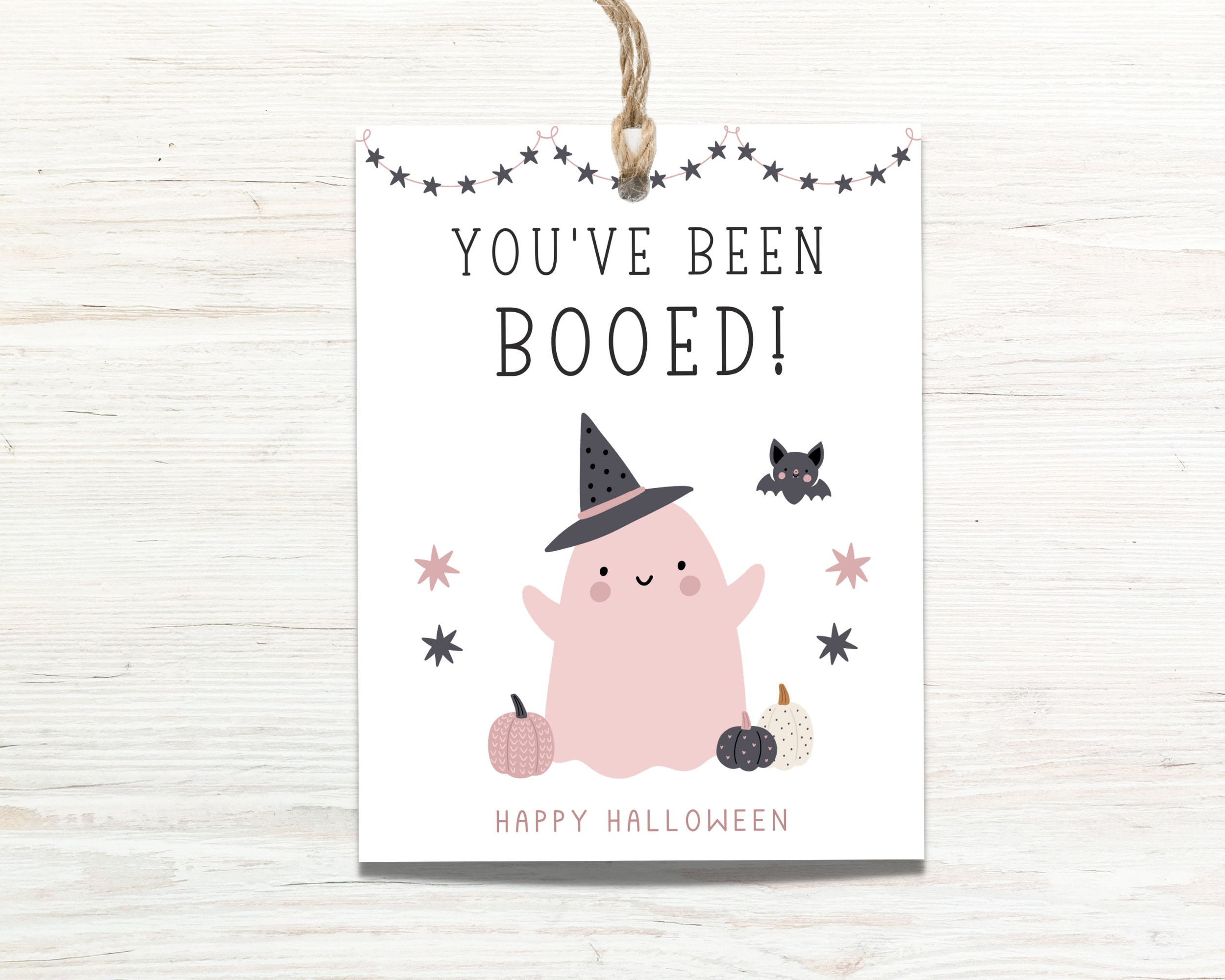 You've Been Booed Tag Printable, Boo Favor Tags, Halloween Treat Tag ...